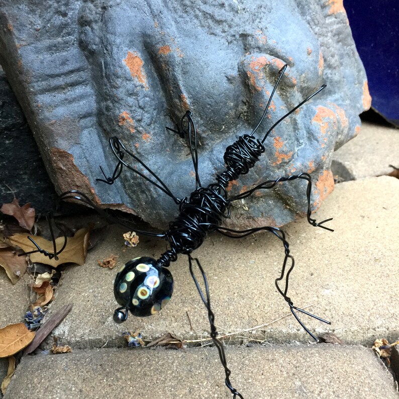 Beaded Wire Bug Beaded Butt Black Ant Insect Lover Gift - Etsy