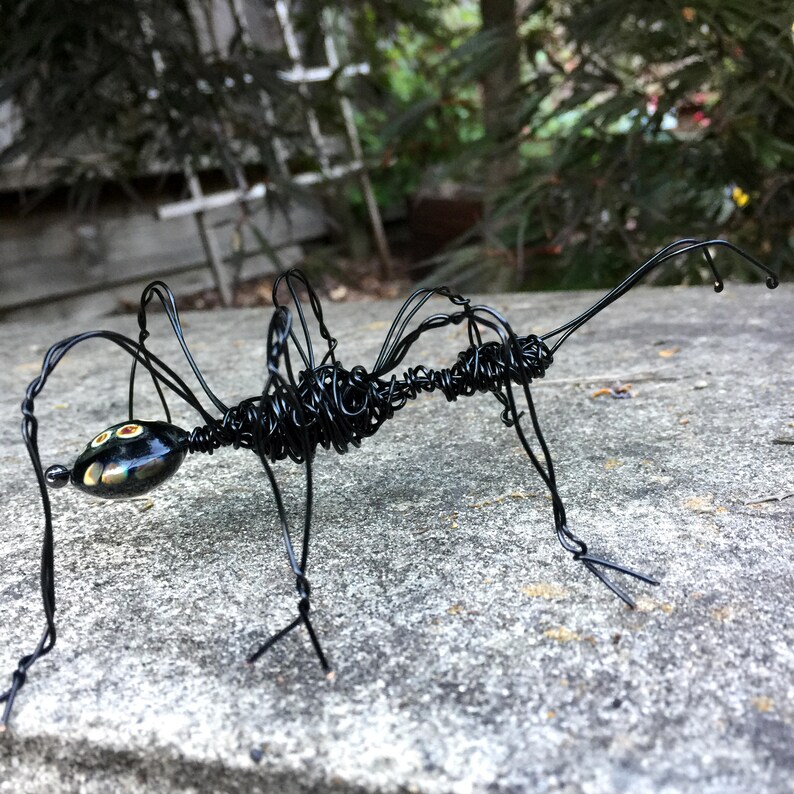 Beaded Wire Bug Beaded Butt Black Ant Insect Lover Gift - Etsy Australia