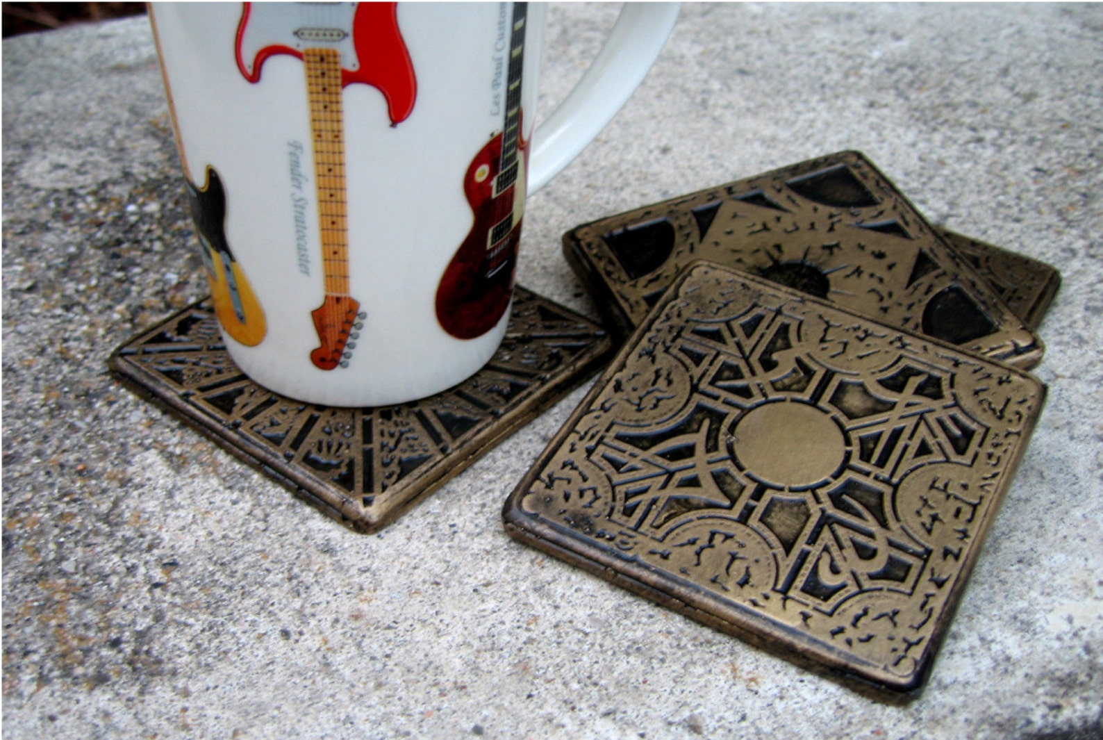 Gold Edition Hellraiser Puzzle Box Coasters Set of 4, Hellraiser Lament ...