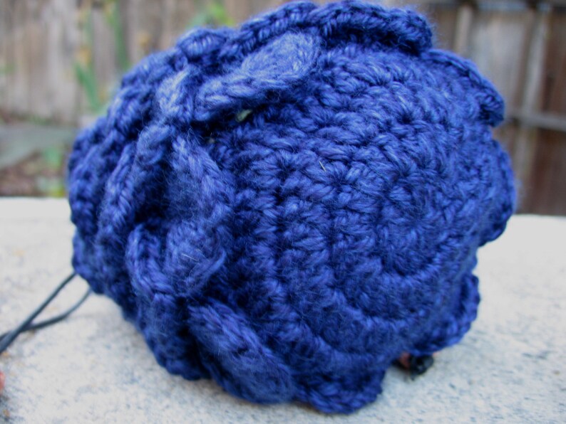Blue Dragon Scale Dice Bag Crochet Drawstring Pouch Geek - Etsy