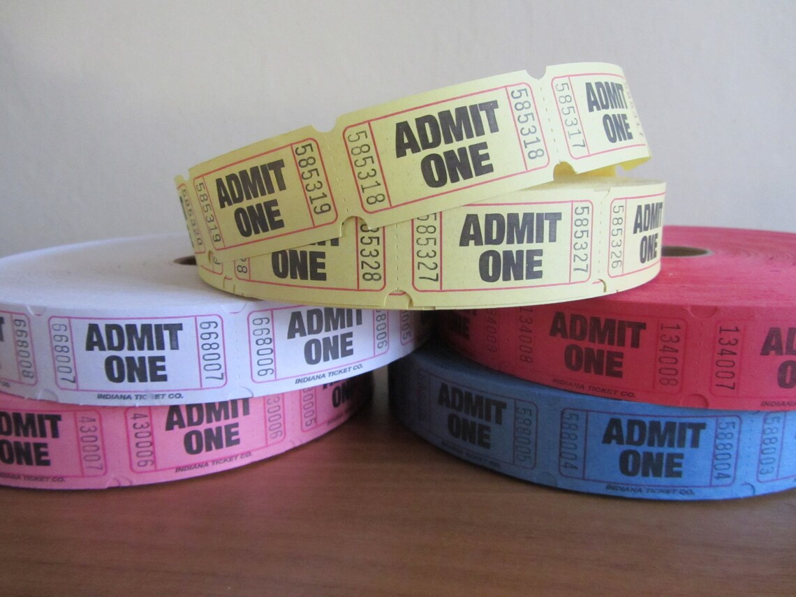 Admit One Tickets Tokens Voucher Party Event Celebration - Etsy UK