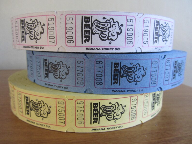 Beer Drink Tokens Tickets Voucher Party Event Celebration - Etsy