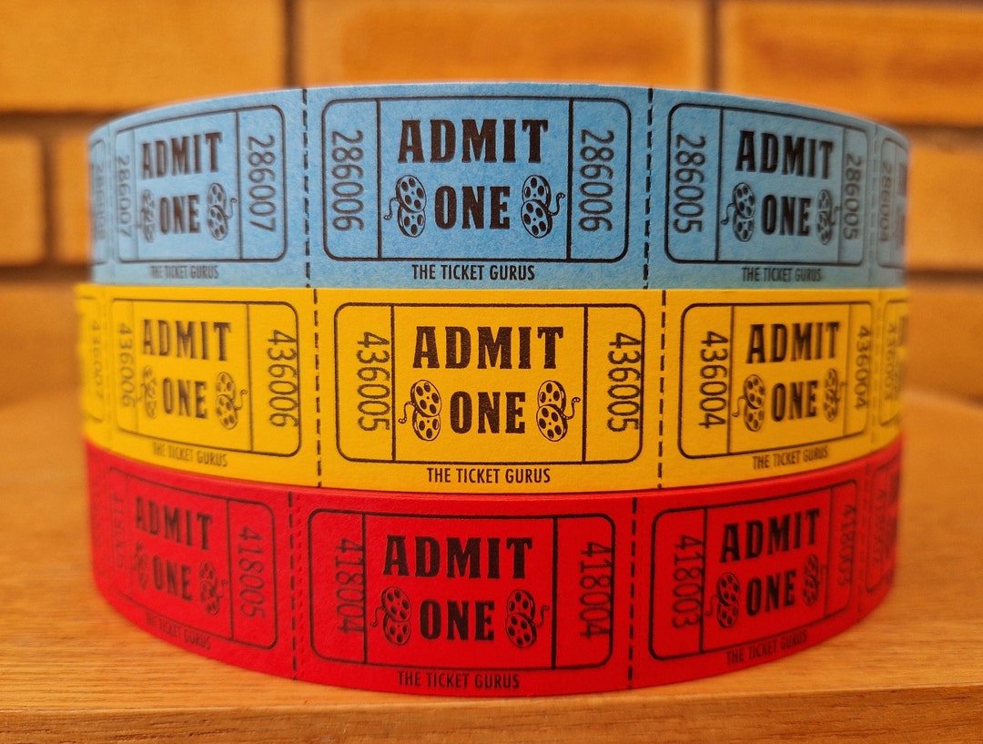 Admit One Tickets Tokens Voucher Party Event Celebration Wedding Favour ...