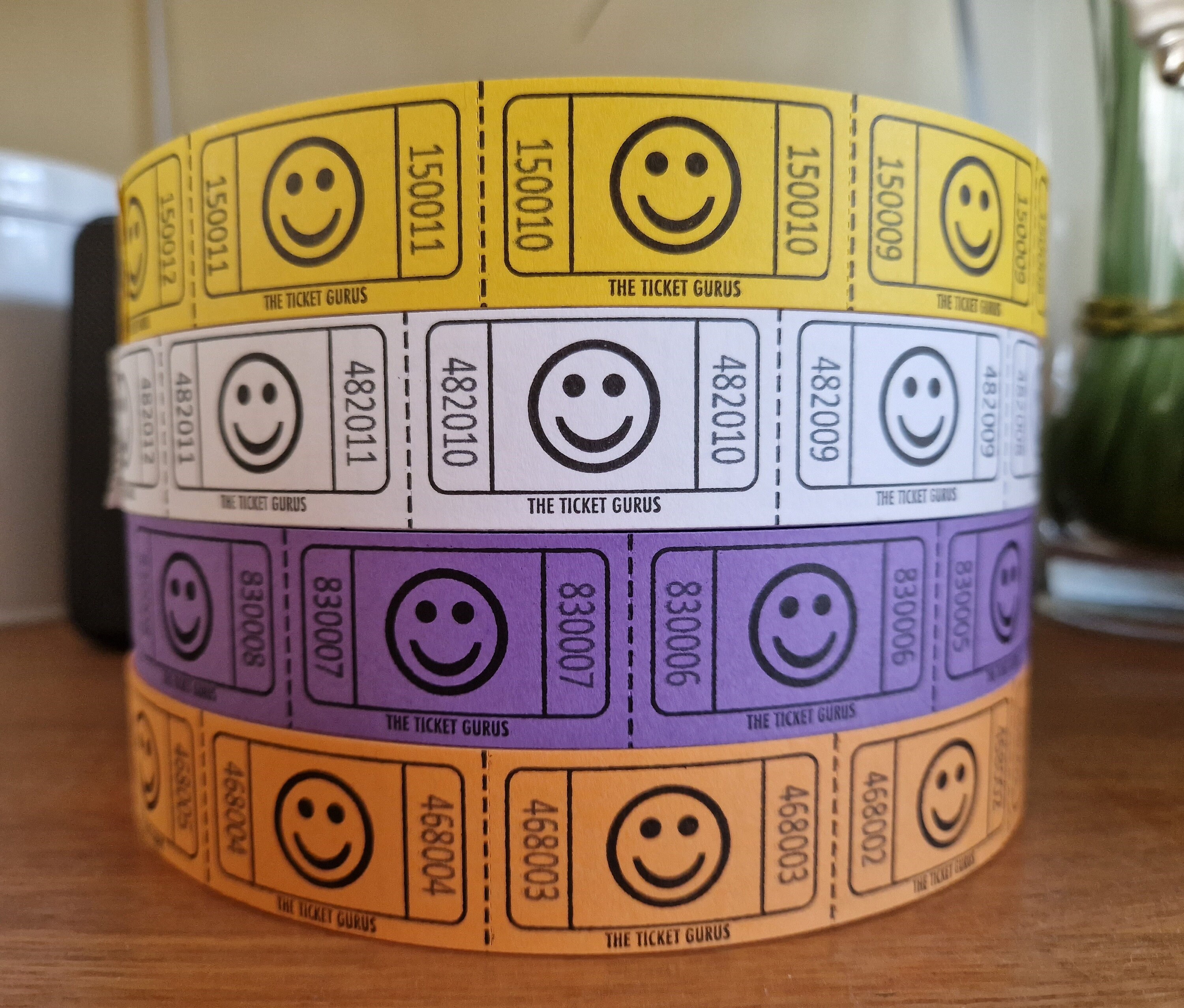 Smile Tickets Tokens Voucher Party Event Celebration Wedding Favour ...