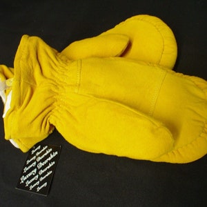 Gen Deerskin Chopper Mittens Gold Butter Soft Suede Removable Liner ...