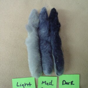 Snowshoe Rabbit Back Feet, Choose You Color Light, Med, Dark Gray/dun ...