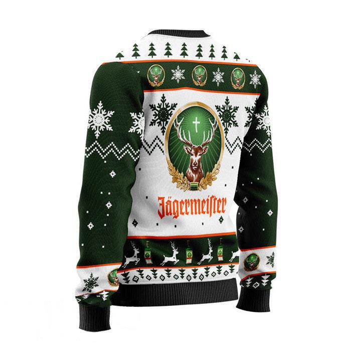 Jagermeister Christmas Sweater, Knitted Ugly Christmas Sweater, Ugly ...