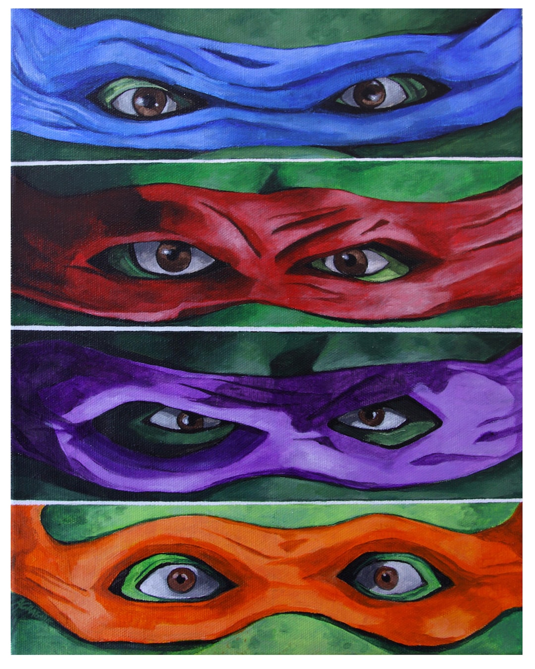 TMNT Masks - Original Acrylic Painting - Etsy