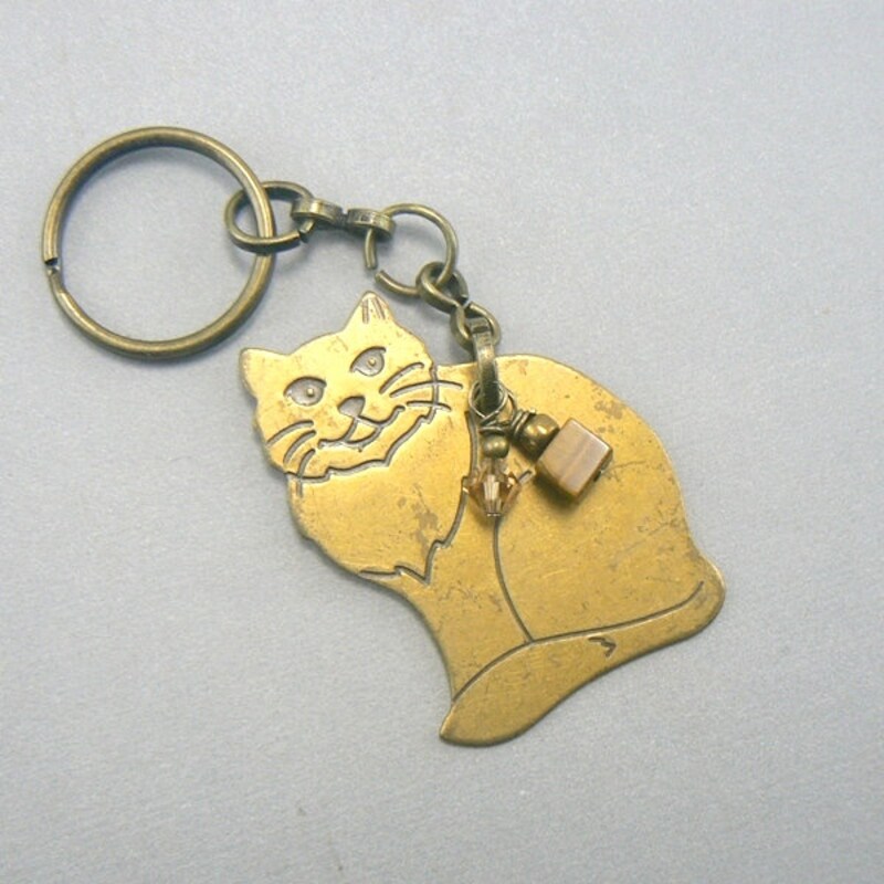 Cat Key Chain - Etsy