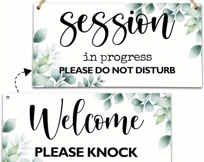 In Session Therapy Sign, Session in Progress Sign, in Session Please Do ...