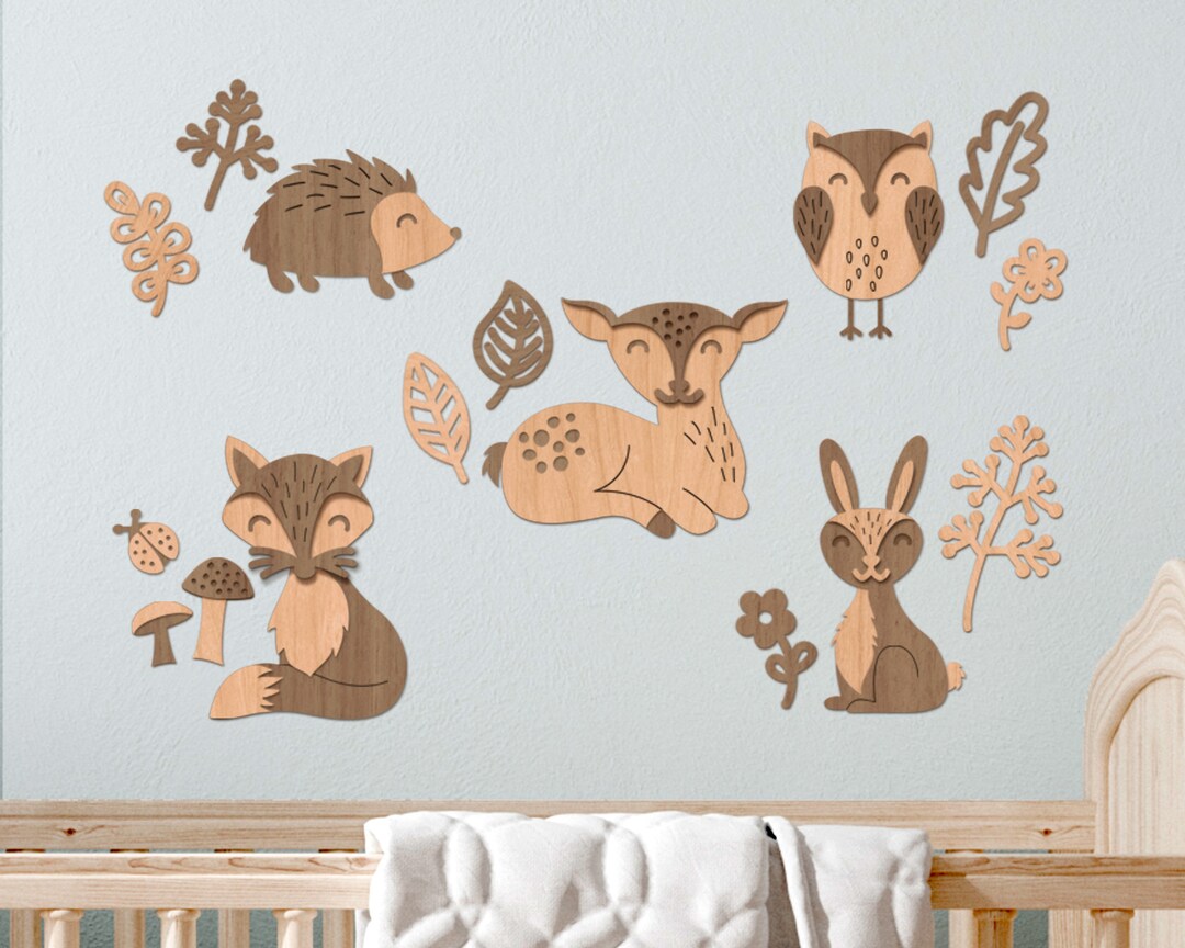 Woodland Animals Wall Decor - Nursery Wall Decor - Kid's Room Wall ...