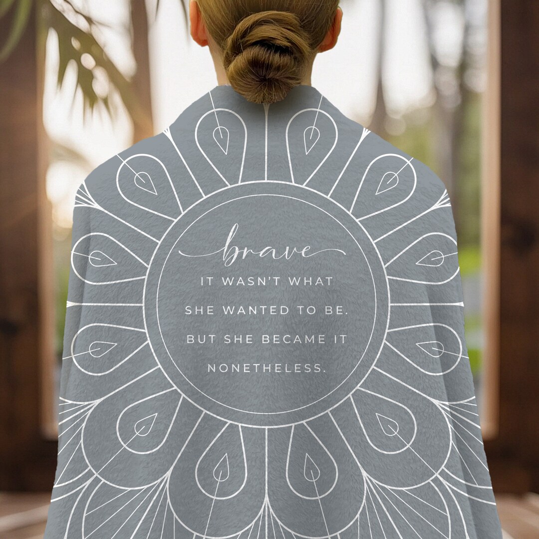 Extra Large, Soft, and Warm Throw Blanket With Be Brave Inspirational ...