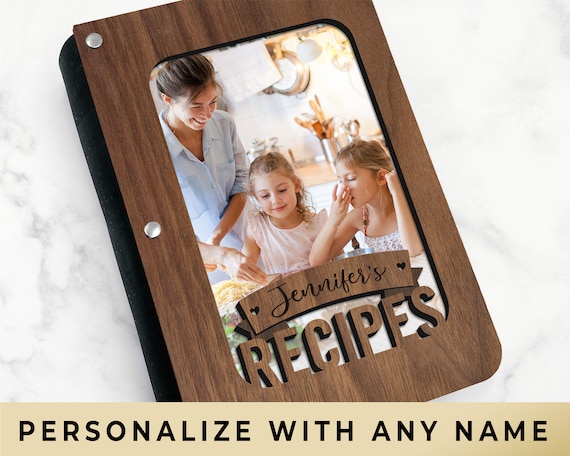Personalized Recipe Book Banner Design Laser Cut Wood with | Etsy