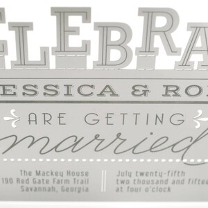 Metal Wedding Invitation, Celebrate: Stainless Steel Invite Doubles as ...
