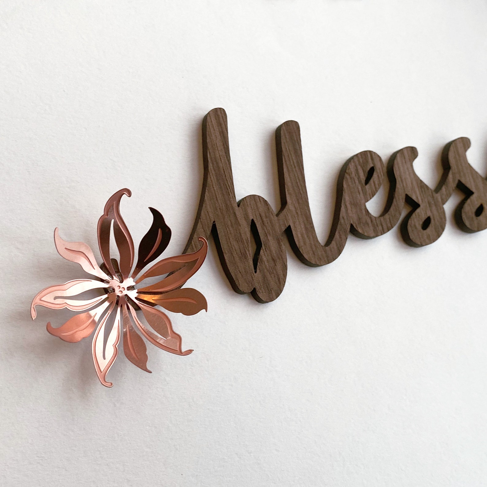 Grateful Thankful Blessed Word Art Home Decor Home Decor - Etsy