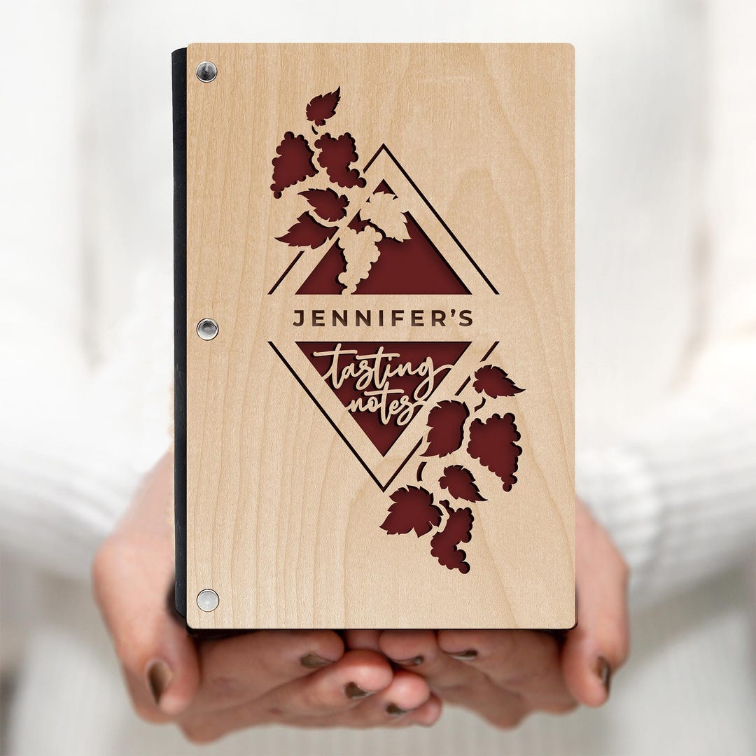 Wine Tasting Notes Journal, Personalized Notebook, Refillable Custom ...