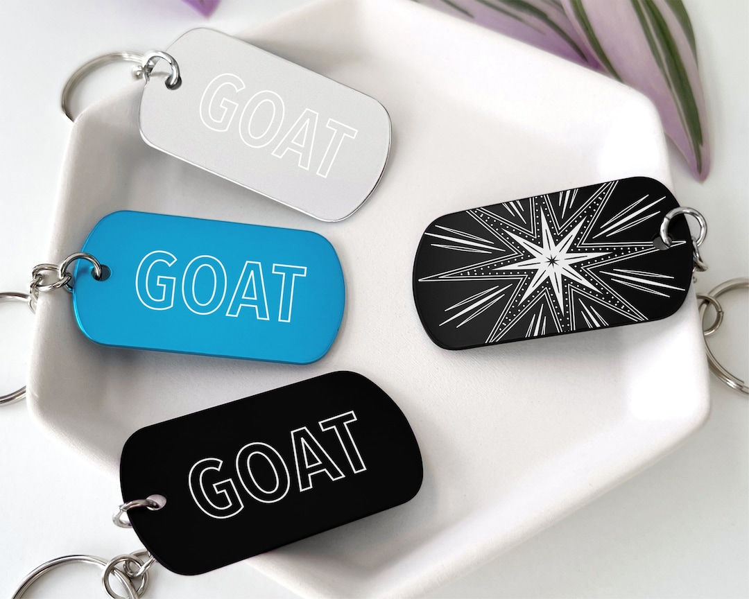 GOAT Greatest of All Time Keychain, Gift for Athlete, Good Student ...