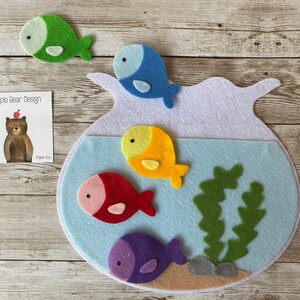 Felt Board Song Set: Five Little Fish / Five Colorful Fish. 2 Nursery ...