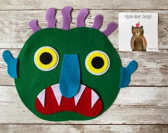 Go Away Big Green Monster PDF SVG Pattern Felt Board Set, Halloween ...