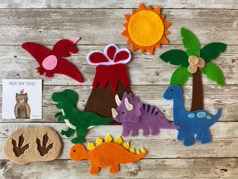 Children Felt Board Story: Dinosaurs 2 Songs - Etsy