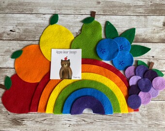 Rainbow Puzzle/ Rainbow Stew / Rainbow Colors Felt Story / Flannel ...