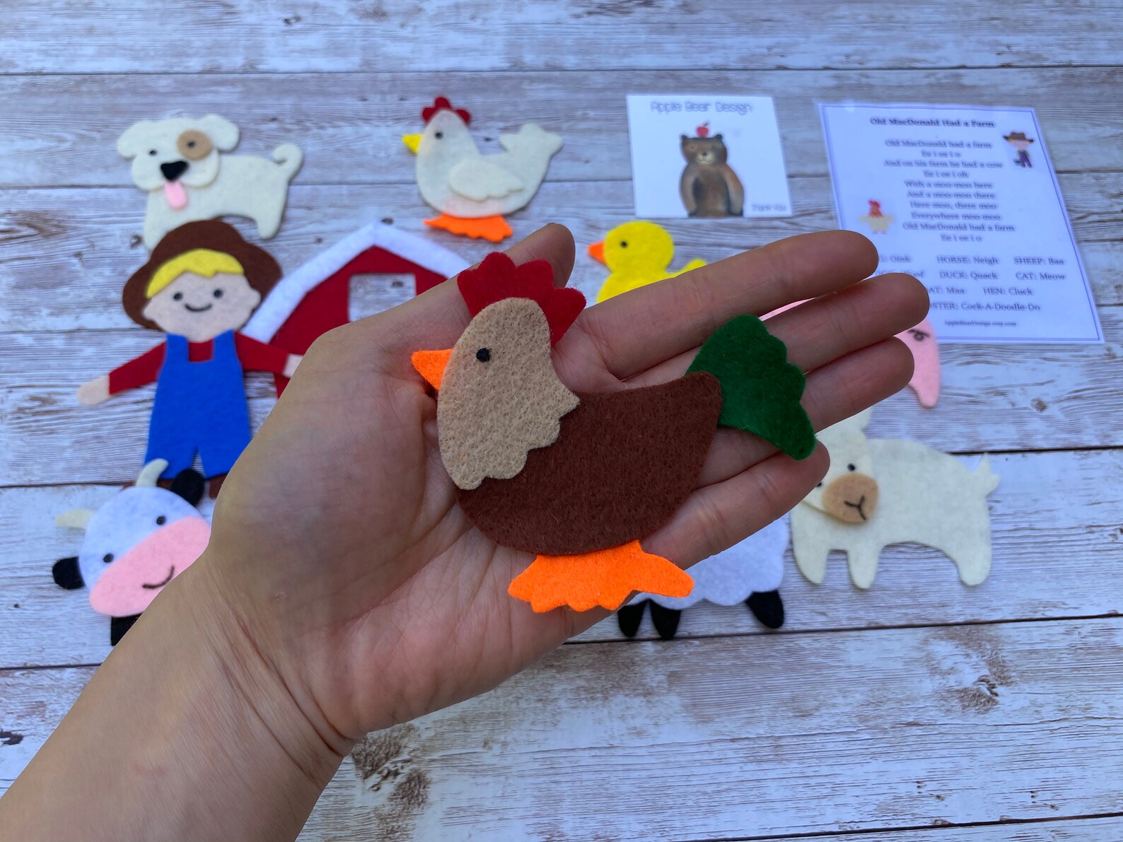 Felt Board Song Set: Old Macdonald Had a Farm | Etsy