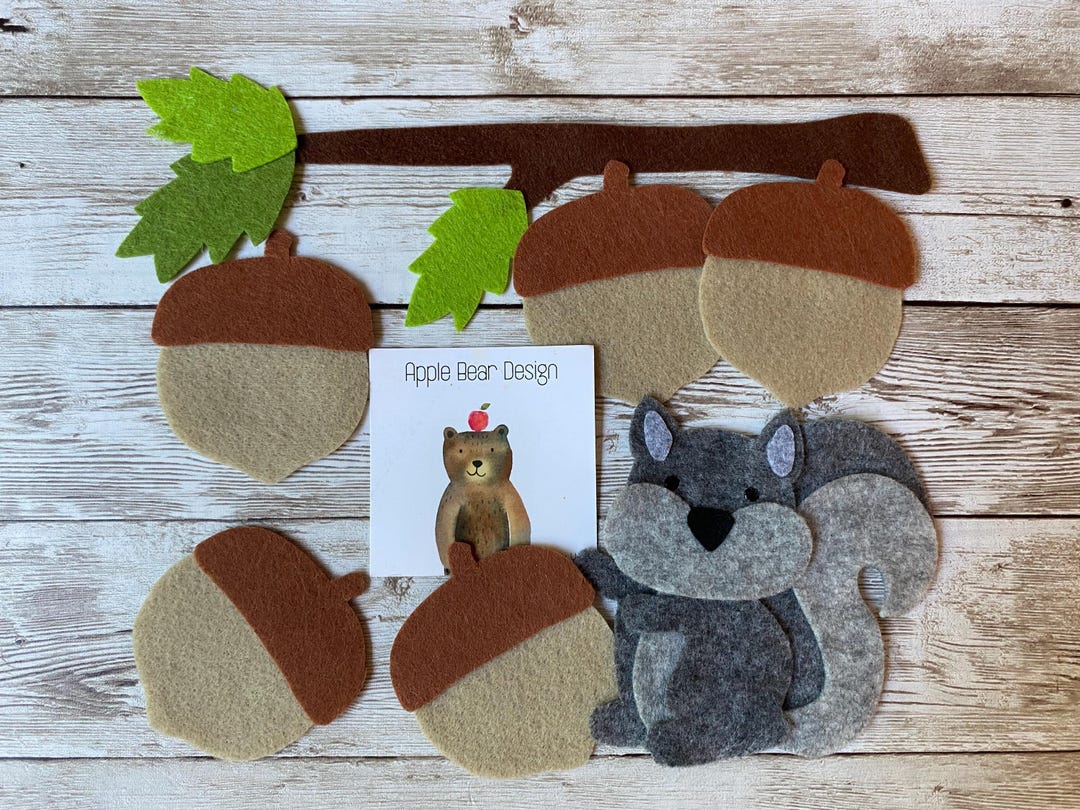 Children Felt Board Story: Five Little Acorns - Etsy