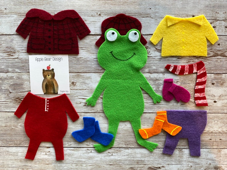 Felt Board Story Set: Froggy Gets Dressed | Etsy