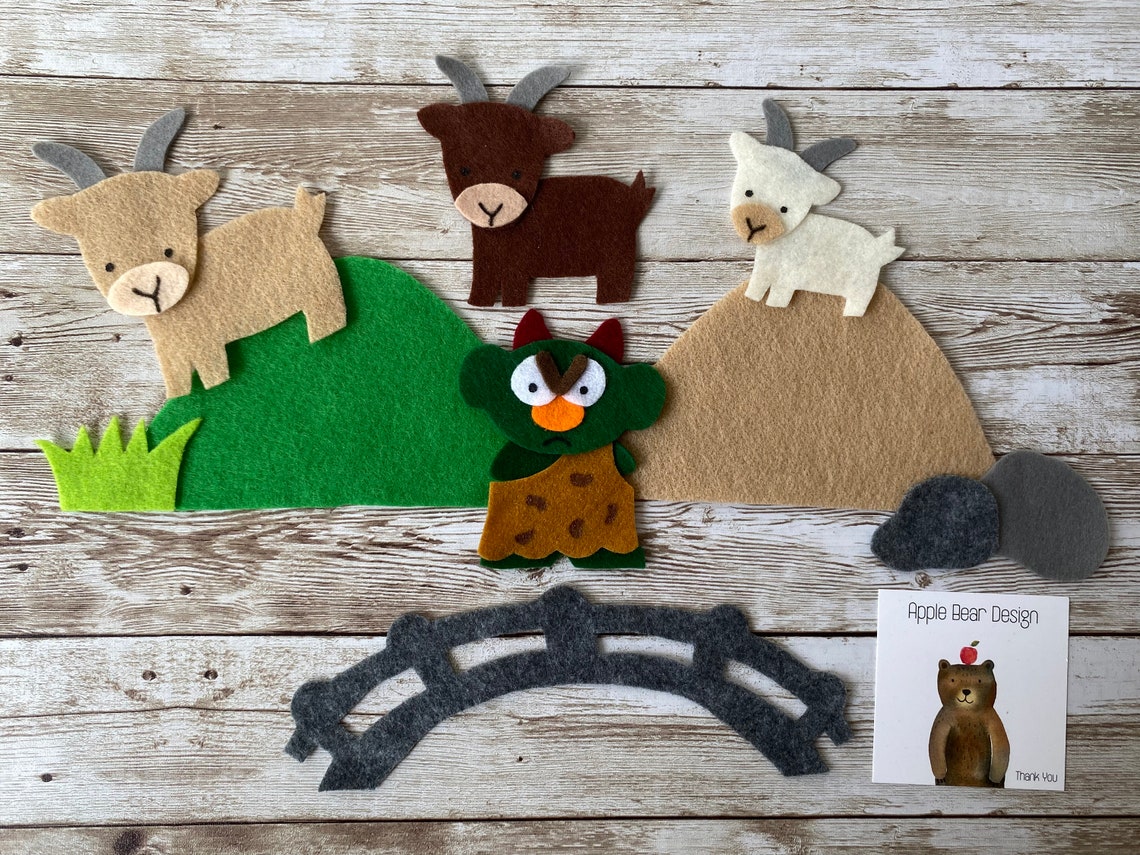 Felt Board Story Set: the Three Billy Goats Gruff - Etsy Canada
