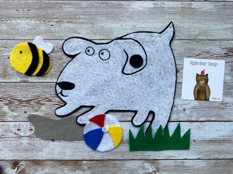 Felt Board Story Set: A Dogs Colourful Day - Etsy