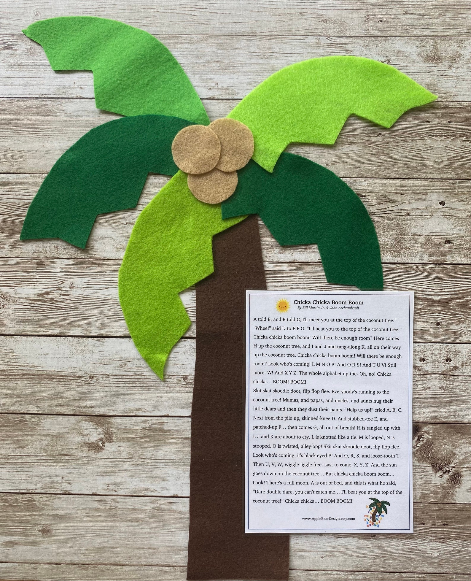 Felt Board Story Set: Chicka Chicka Boom Boom Capital - Etsy