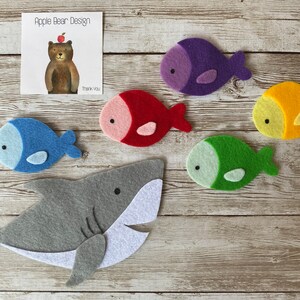 Felt Board Song Set: Five Little Fish / Five Colorful Fish. 2 Nursery ...