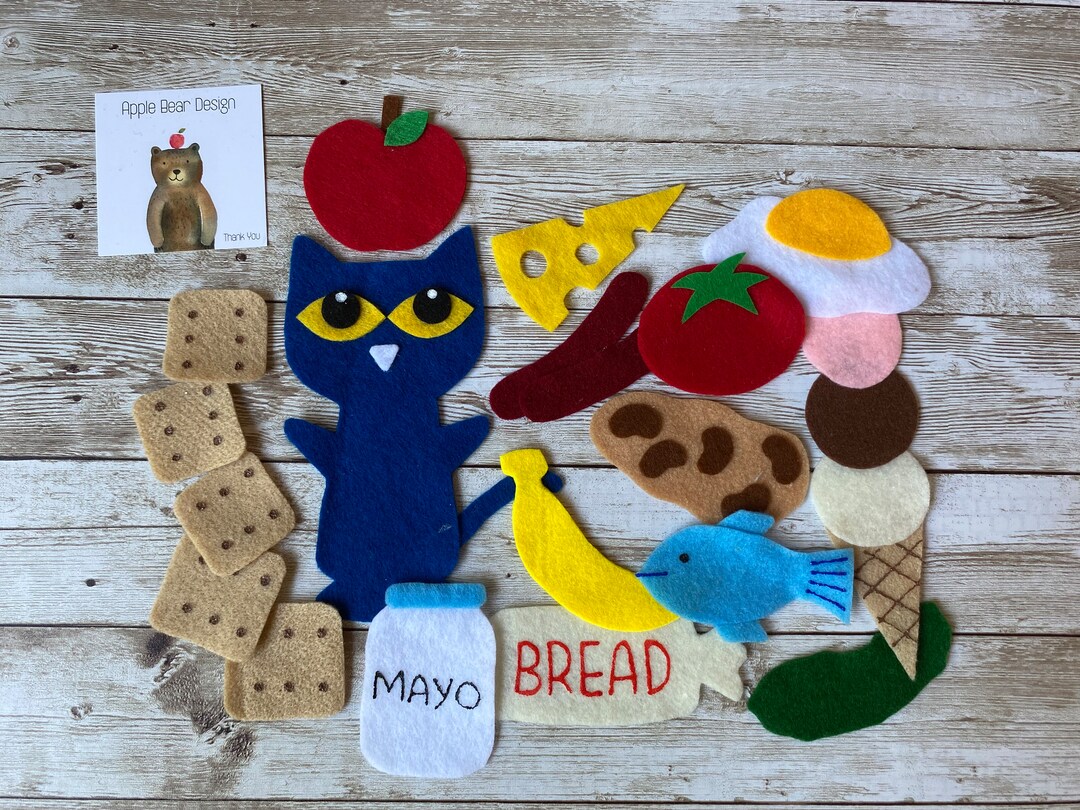 Pete the Cat Big Lunch Felt Board Story Set - Etsy