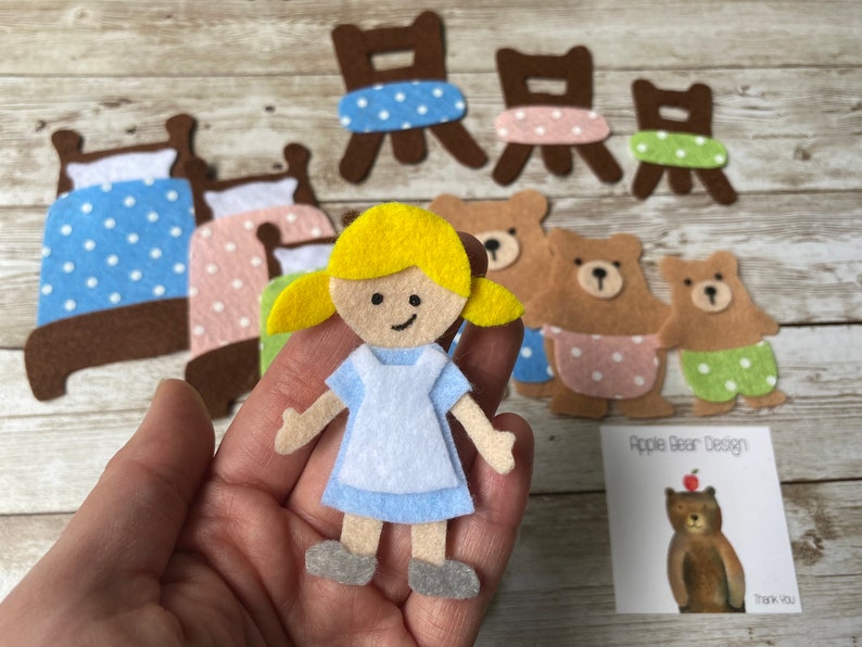 Felt Board Story Set: Goldilocks and the Three Bears Multiple - Etsy