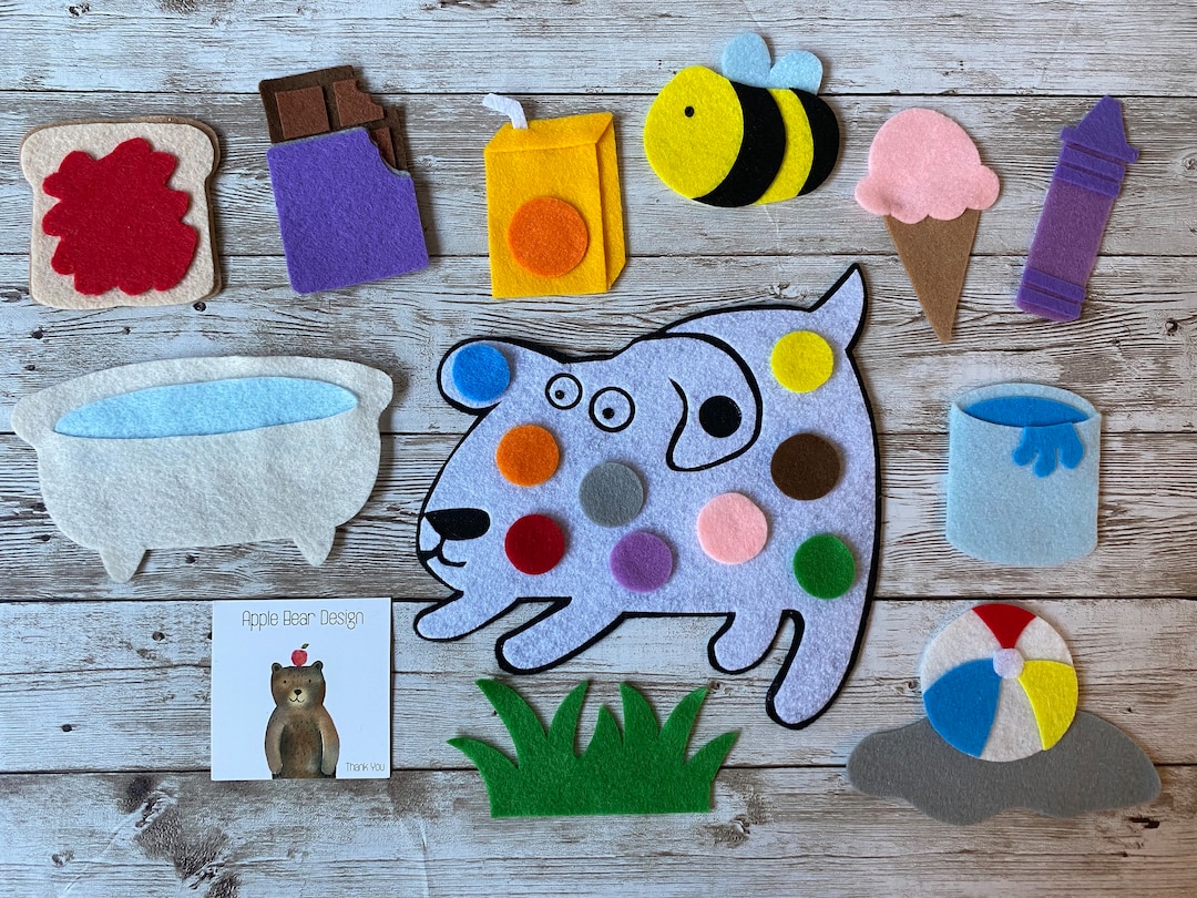 Felt Board Story Set: A Dog’s Colourful Day - Etsy