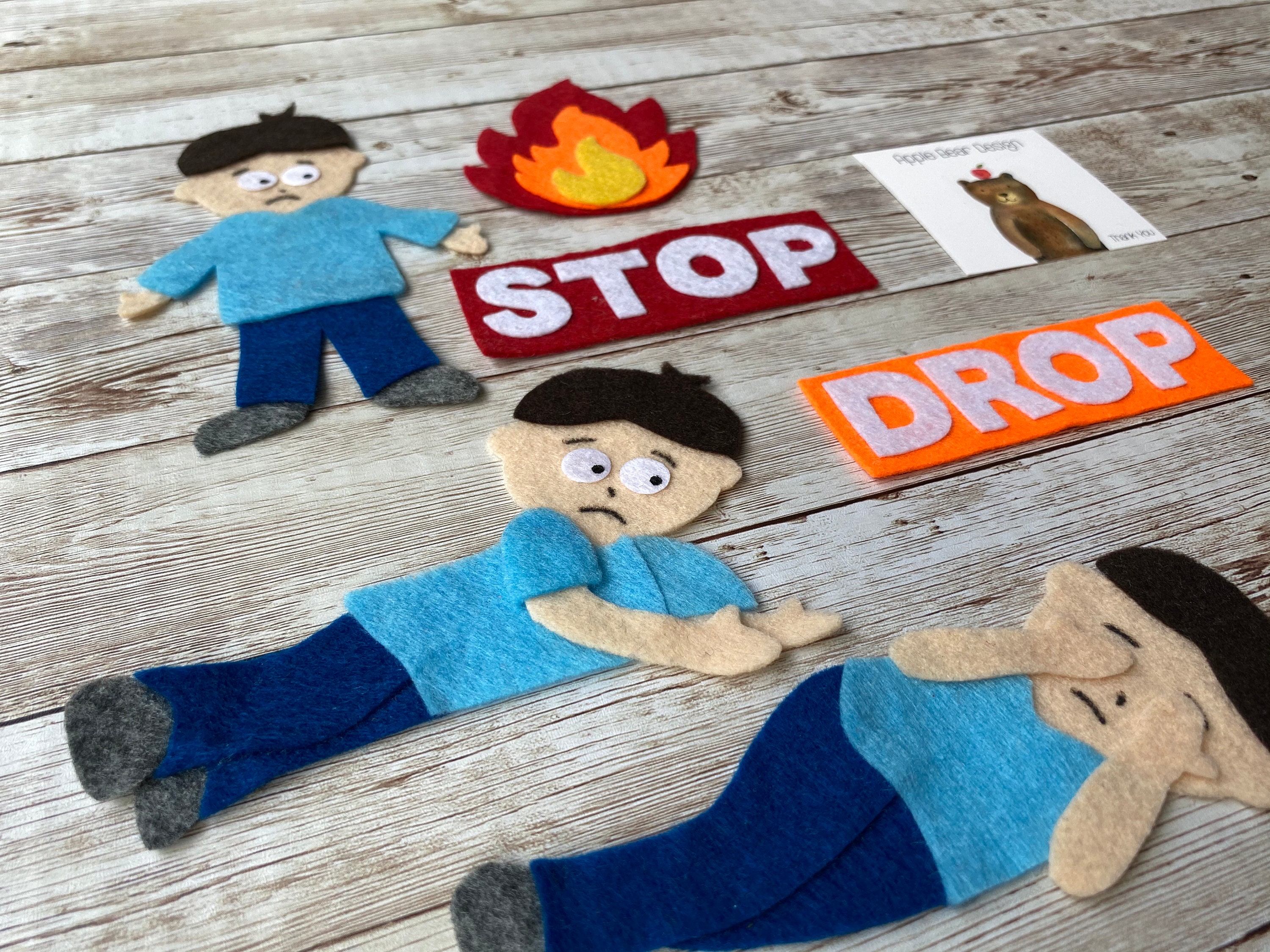 Felt Board Song Set: Fire Safety Stop Drop Roll - Etsy