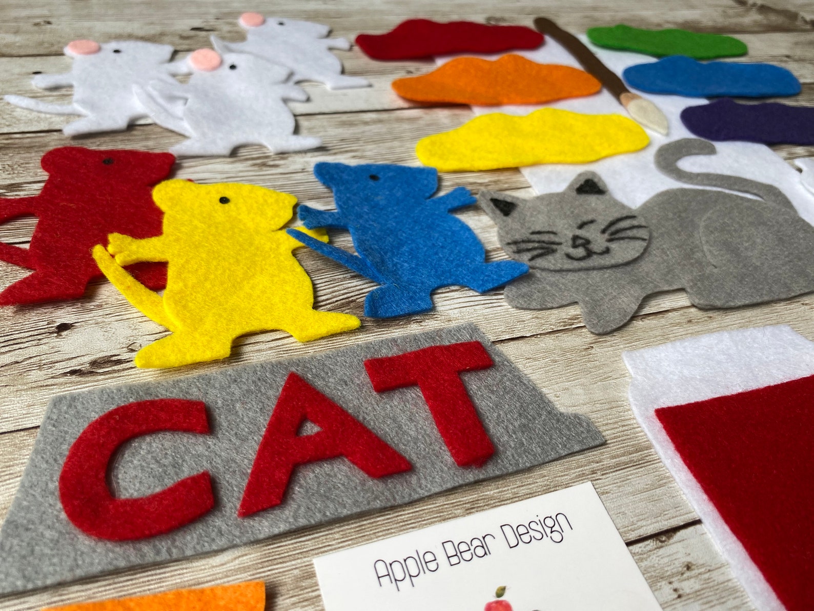 Felt Board Story Set: Mouse Paint - Etsy