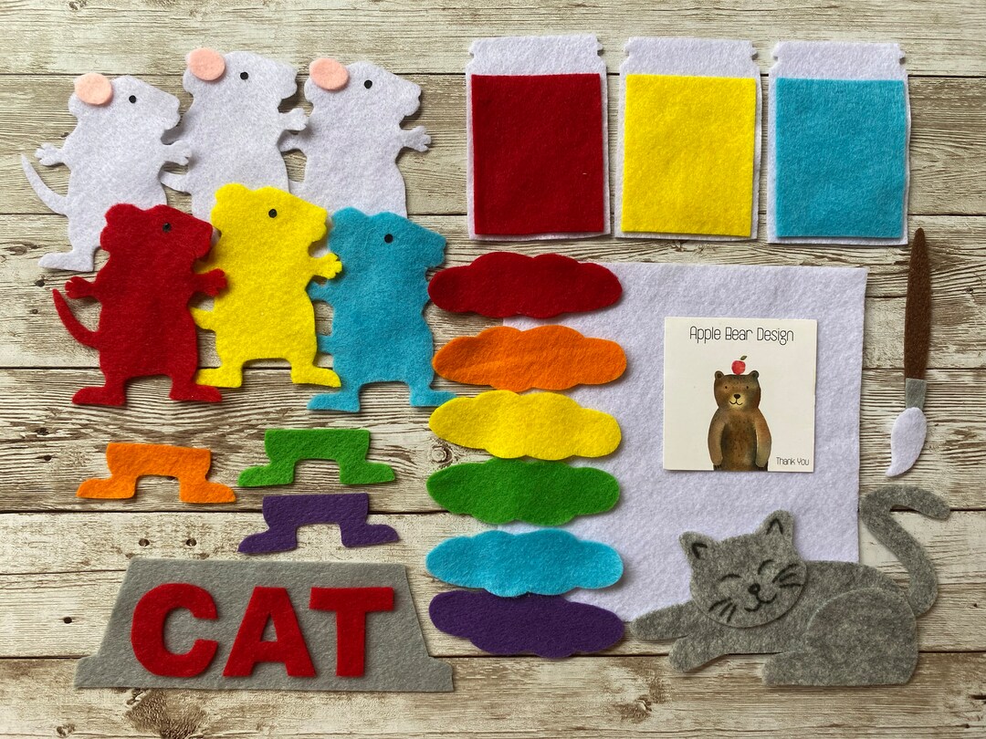 Felt Board Story Set: Mouse Paint - Etsy