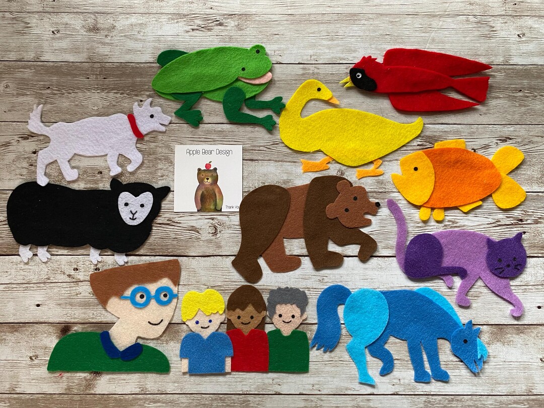 Children Felt Board Story Set: Brown Bear What Do You See? - Etsy