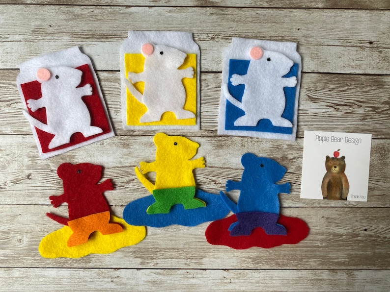 Felt Board Story Set: Mouse Paint - Etsy