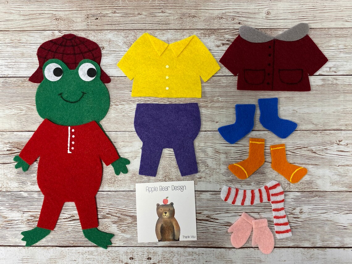 Felt Board Story Set: Froggy Gets Dressed - Etsy