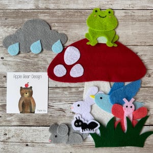 Children Felt Board Story: Mushroom in the Rain - Etsy