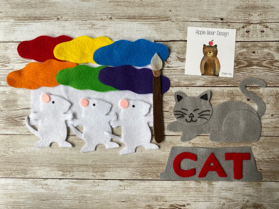 Felt Board Story Set: Mouse Paint - Etsy