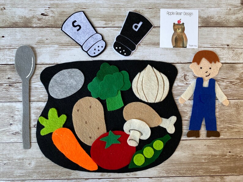 Felt Board Story Set: Stone Soup - Etsy