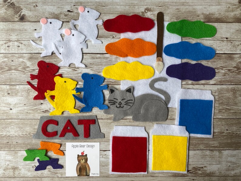 Felt Board Story Set: Mouse Paint - Etsy