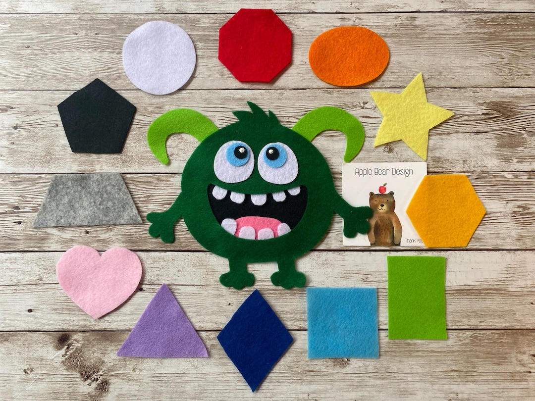 Children Felt Board Story: Shape Monster - Etsy