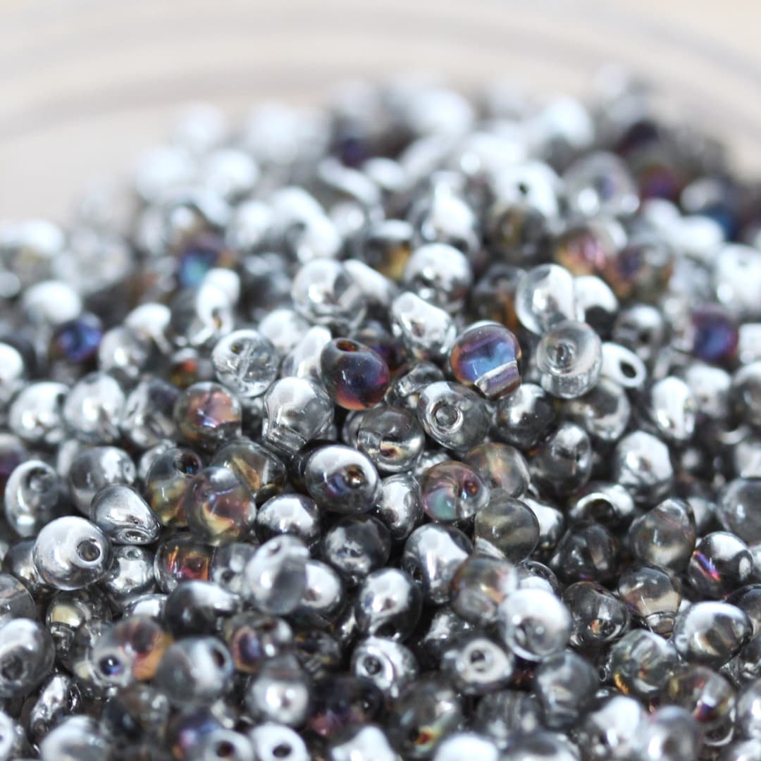 NEW! Discontinued 30g 3.4mm Crystal / Volcano Miyuki Drop Beads ...