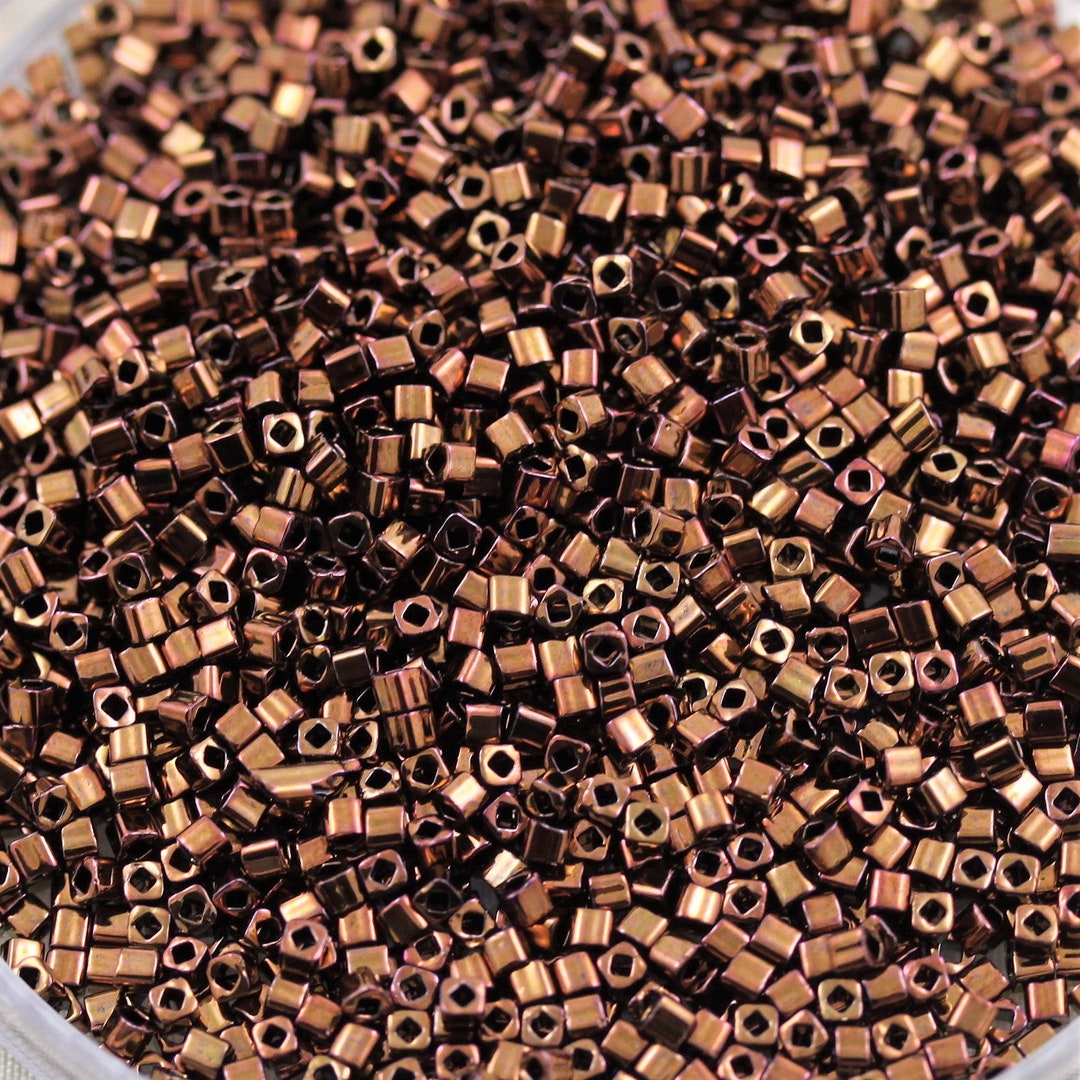 Discontinued! 20g 1.5mm Higher Metallic Cinnamon Bronze Cubes Toho Seed ...
