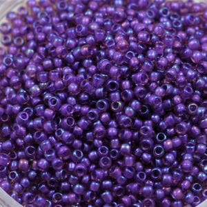 20g 8/0 Rosaline AB / Purple Lined Toho Seed Beads - 20grams ...