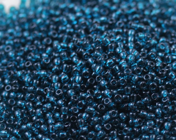 20g 11/0 Transparent Capri Blue Toho Seed Beads, Ocean Blue Glass Beads ...